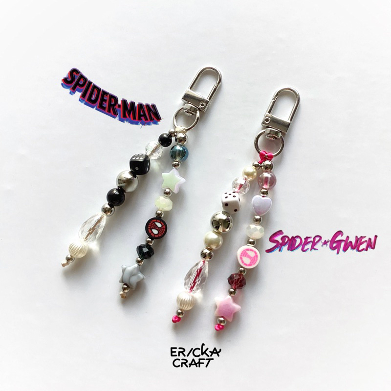 GANTUNGAN KEYCHAIN LAYER COUPLE SPIDERMAN MILES SPIDER GWEN COUPLE ...