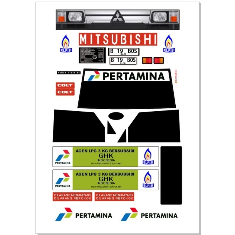 L300 Car Toy Sticker PERTAMINA LPG Version | Shopee Malaysia