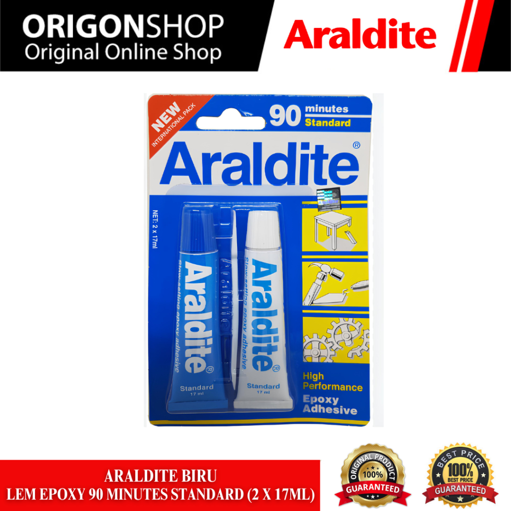 ARALDITE GLUE Blue Epoxy Glue Multi-Purpose Iron Glue 90 Minutes ...