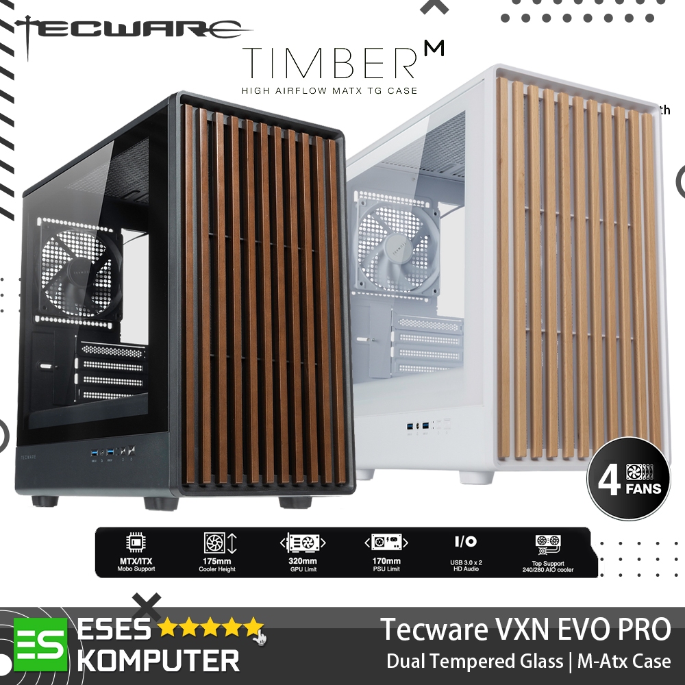 Tecware TIMBER M Earthy Aesthetic Case | M-ATX Casing with Pre ...