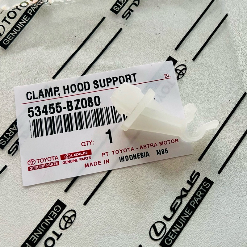 MESIN 53455-bz080 Clamp, Hood Support Clip Button Bonnet Toyota Avanza ...