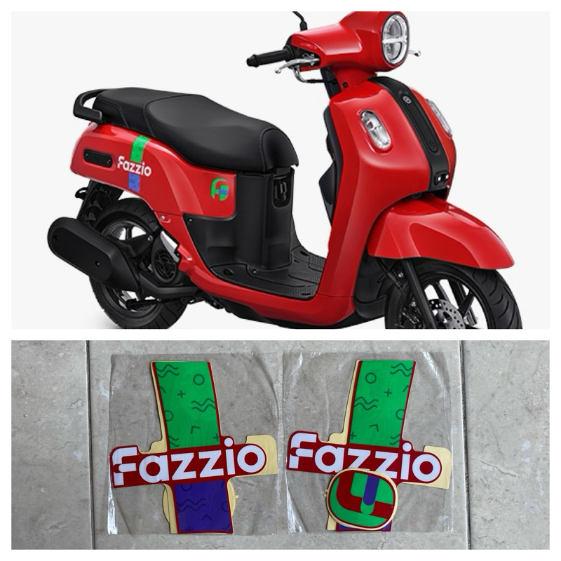 MERAH YAMAHA FAZZIO HYBRID 2024 RED BODY LIS STRIPING STICKER ORIGINAL ...