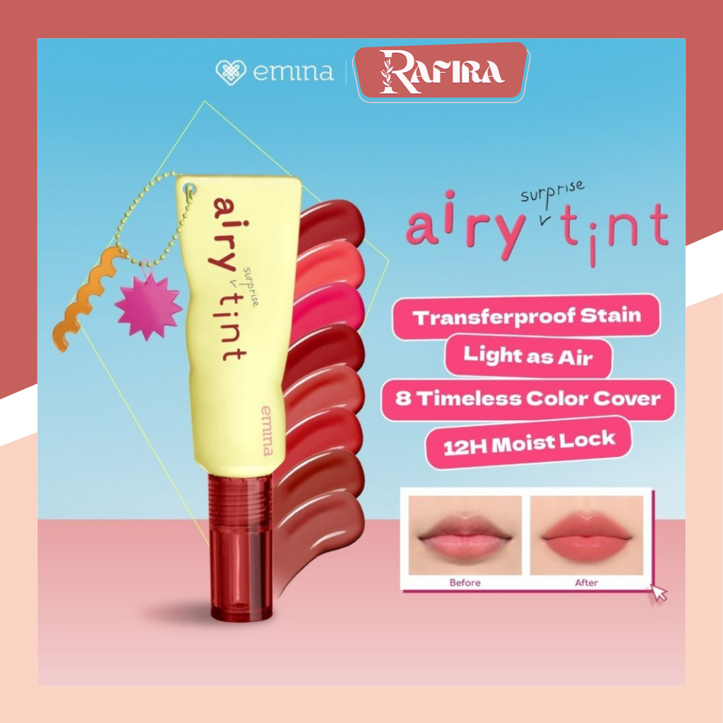 Emina Airy Surprise Tint 3 g + Keychain - Emina Lip Tint | Shopee Malaysia