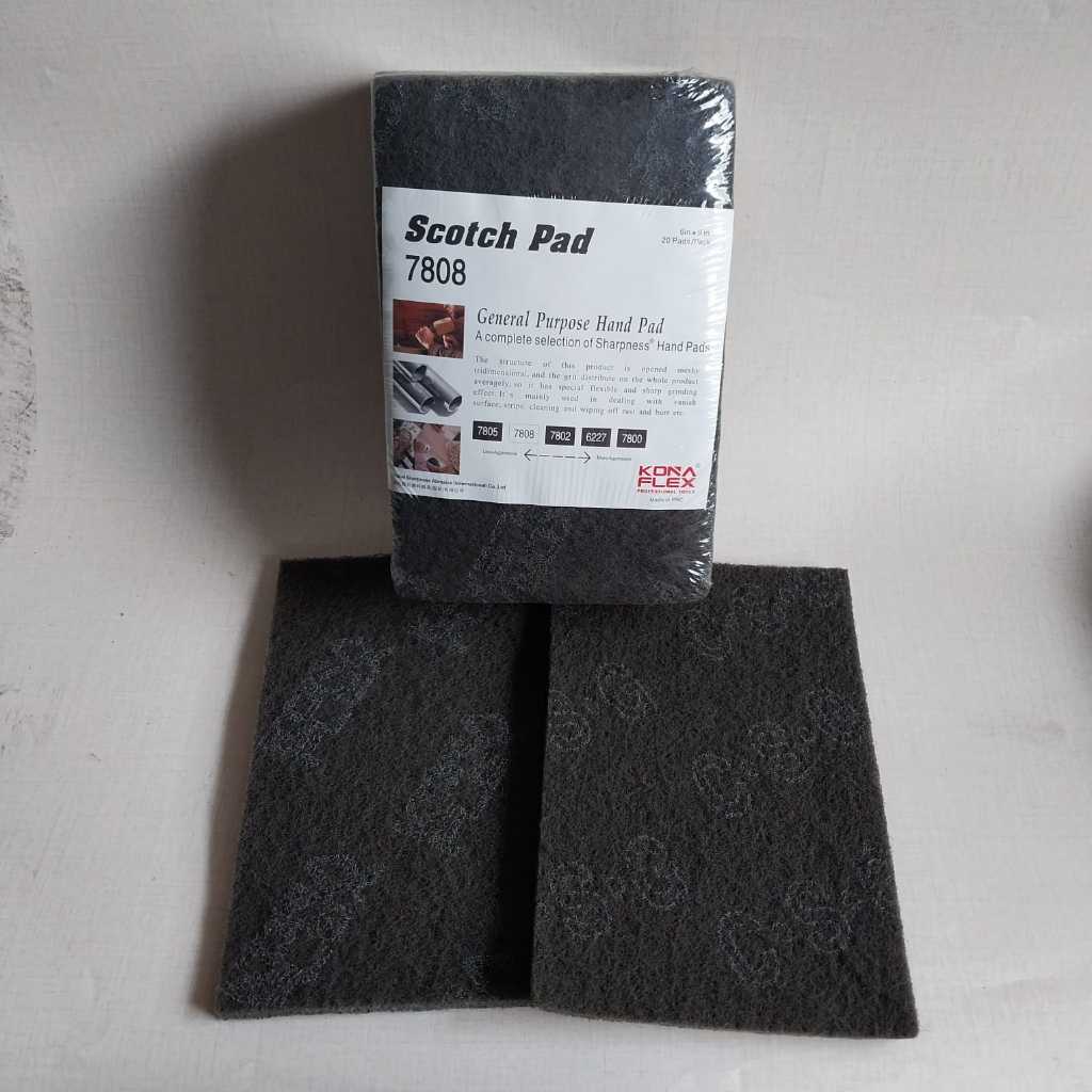 7448 7808 Scotch Pad Sandpaper Sponge Fiber 6x9inch Gray (Grey ...