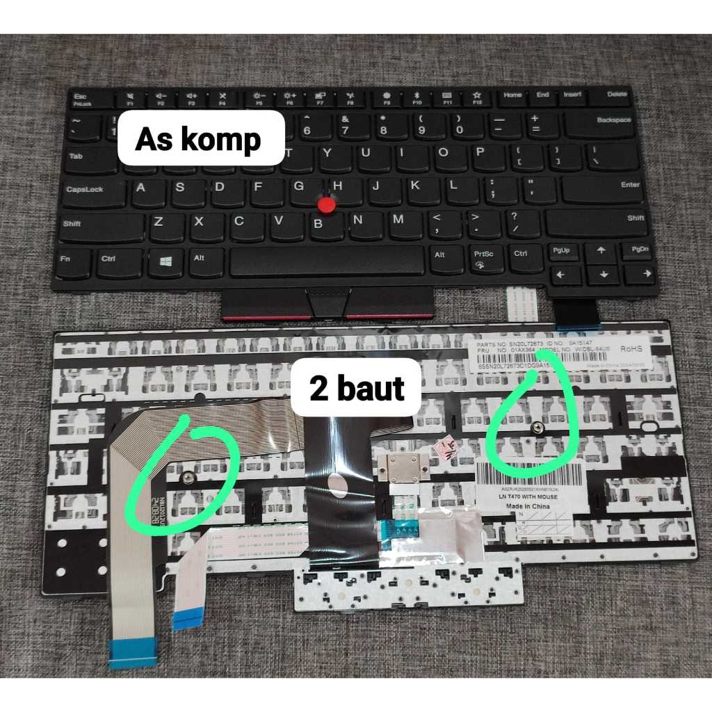 Lenovo Thinkpad T470 T480 A475 A485 No Backlight Keyboard | Shopee Malaysia