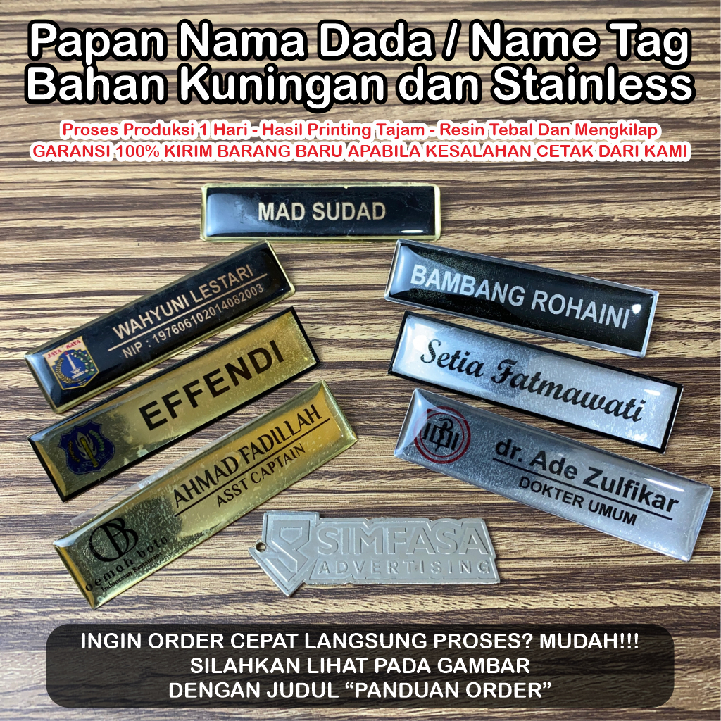 Brass/Stainless Steel Chest Name Plate | Custom Name Tag | Brass ...