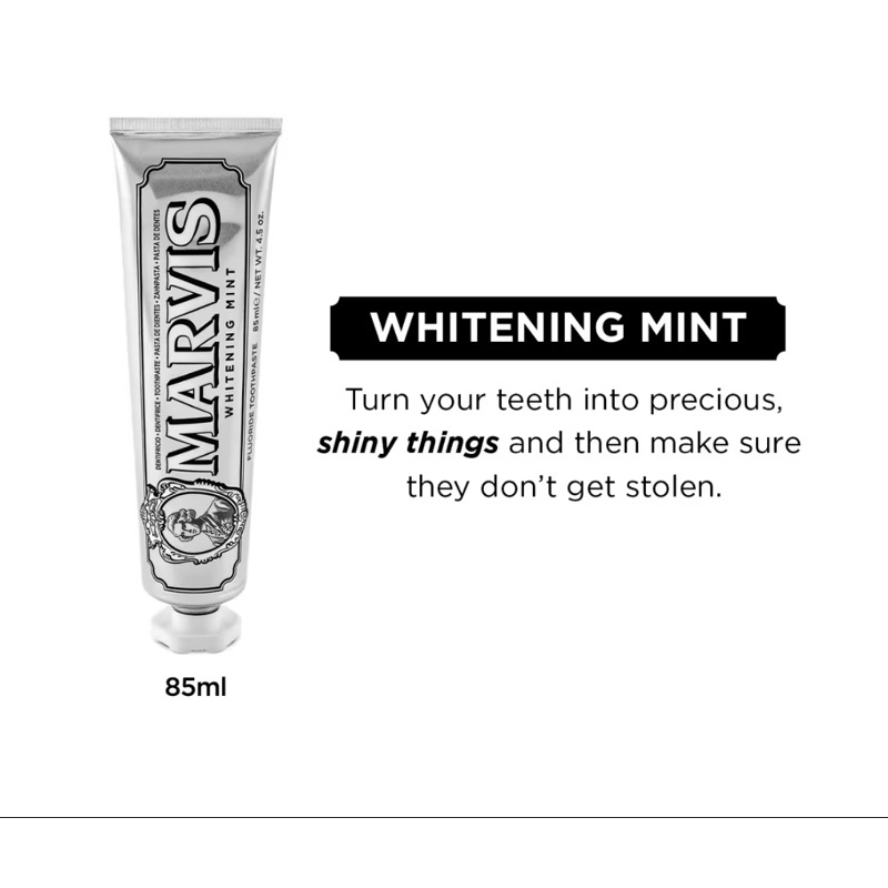 Marvis Smokers / Whitening Mint Toothpaste 85ml Italy Whitening ...