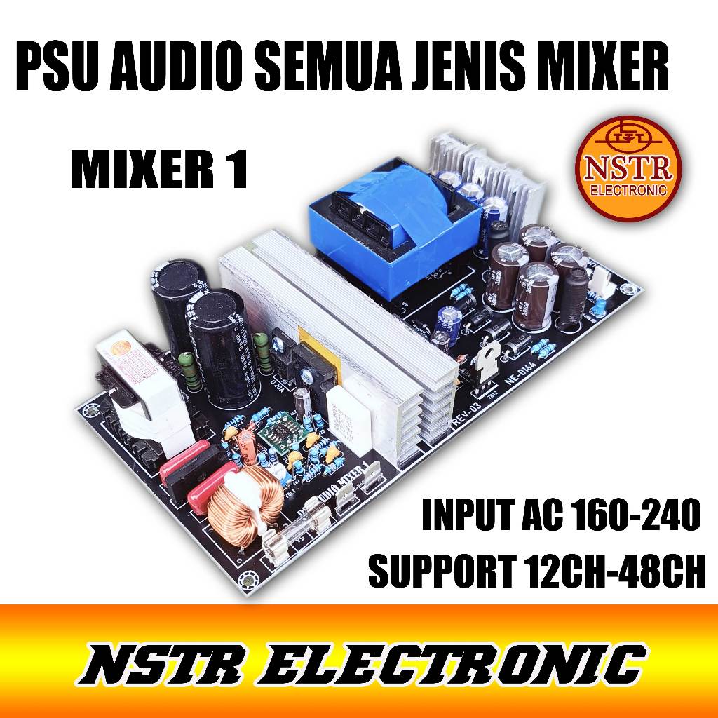 Universal Power supply audio mixer supports all types of 12ch -48ch ...