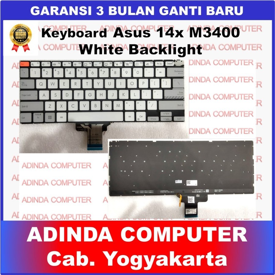 Asus Vivobook Pro 14x M3400 NSK-UA20BQ WHITE Backlight Keyboard ...