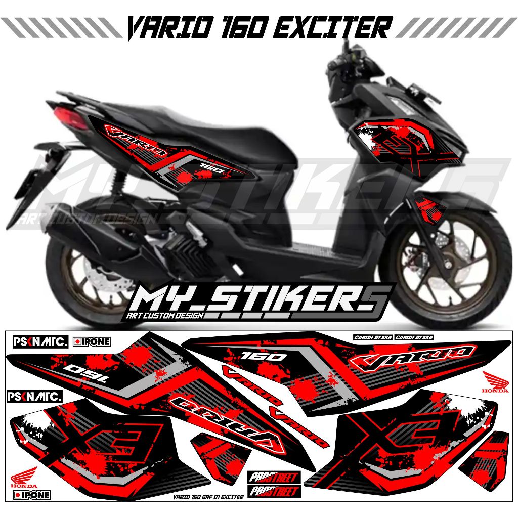 Striping Vario 160 Exciter Malaysia / Honda Vario 160 / Honda Click 160 ...