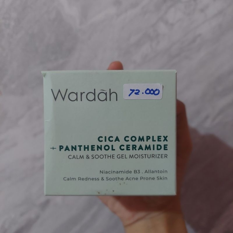 Wardah calm and soothe gel moisturizer cica complex panthenol ceramide ...