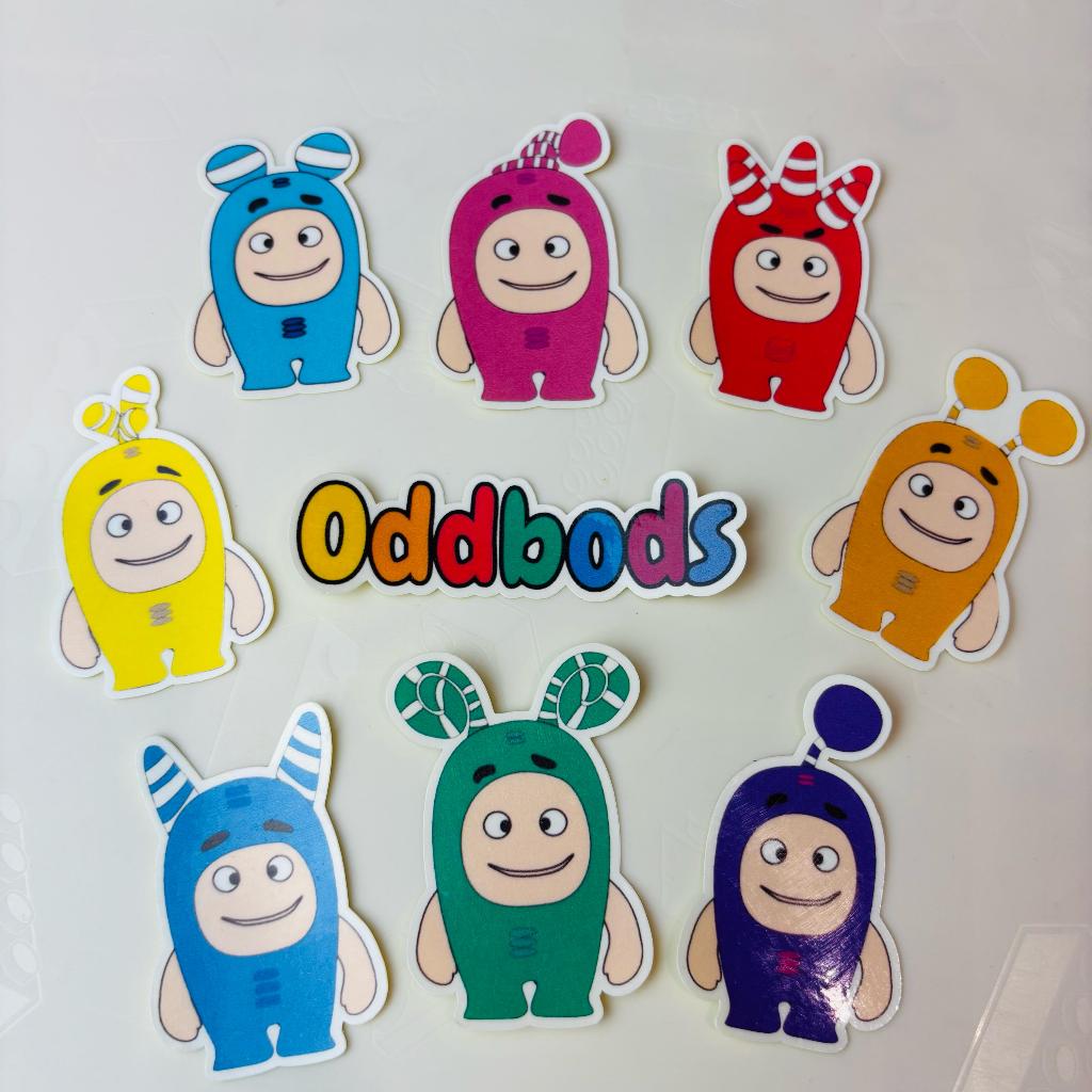 9 pcs Oddbods stickers. Already laminated and cut. Just stick on ...