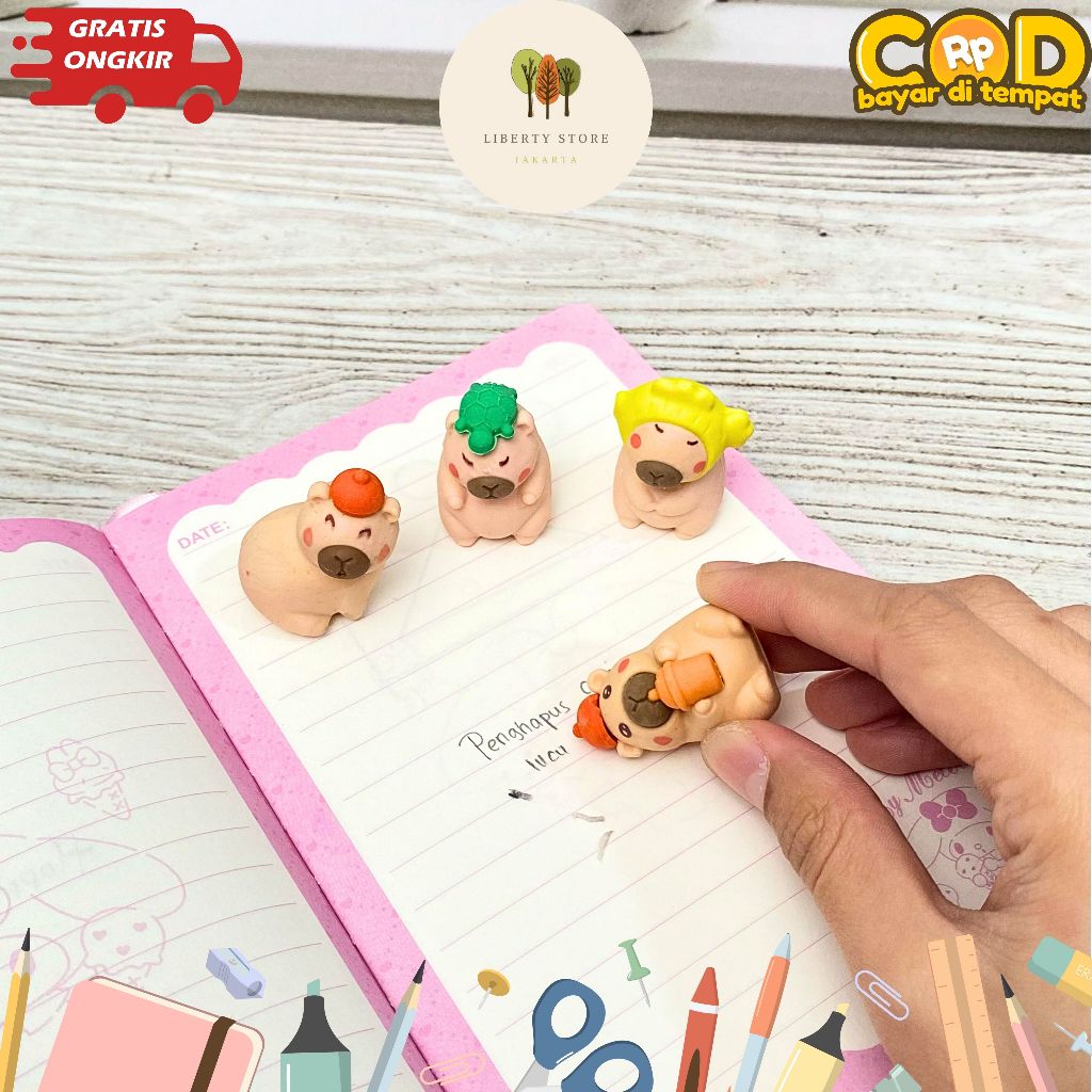 Capybara 3D Miniature Eraser Stationery Unit | Shopee Malaysia