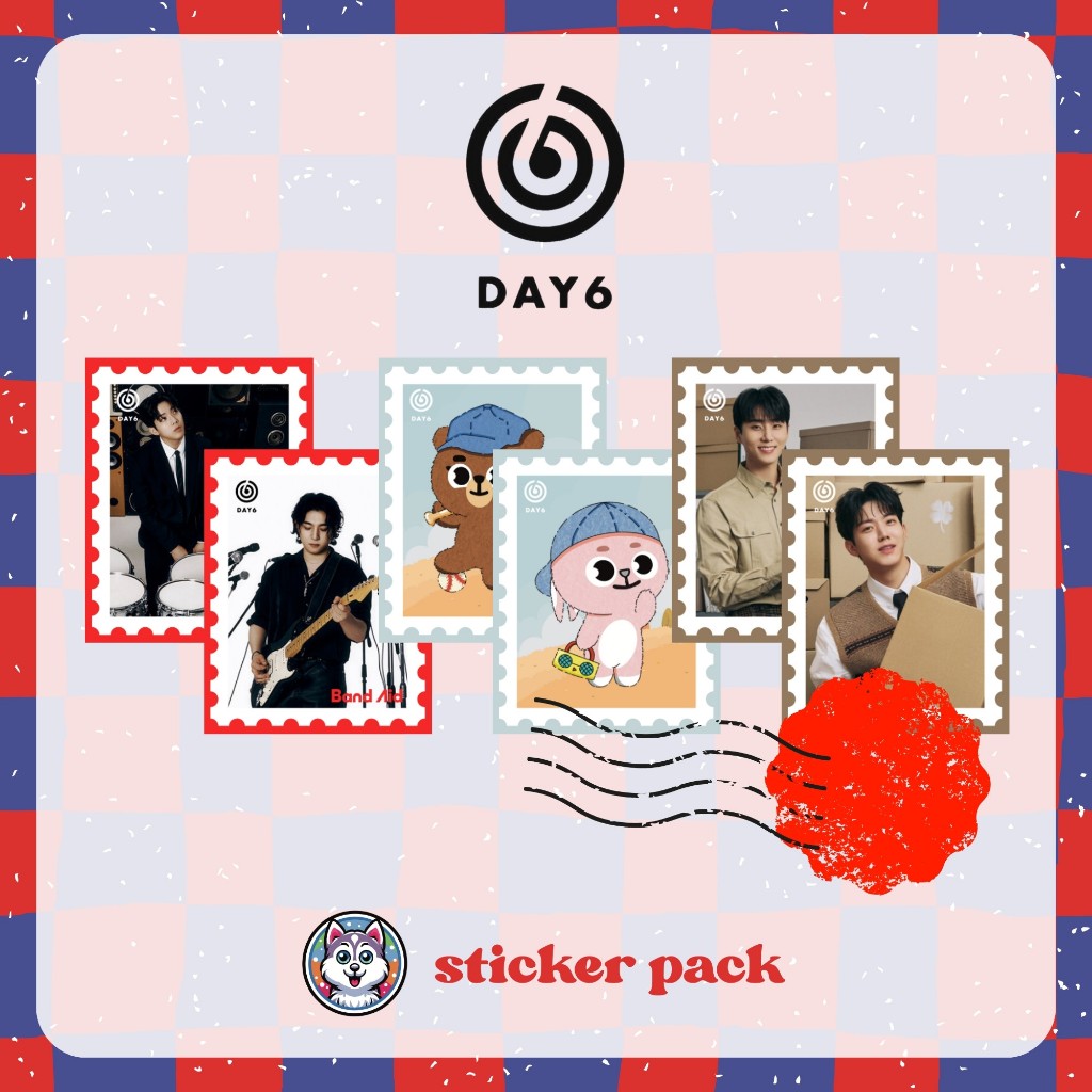 DAY6 Denimalz kpop mini stamp stickers (cute Korean freebies journaling ...