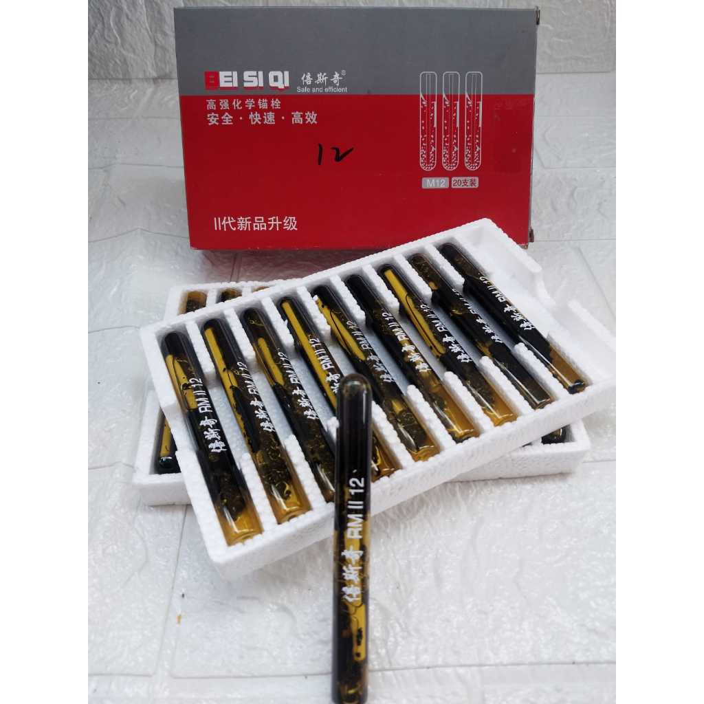 ANGKUR GLUE CAPSULE CHEMICAL ANCHOR GLUE CONCRETE GLUE M12 | Shopee ...
