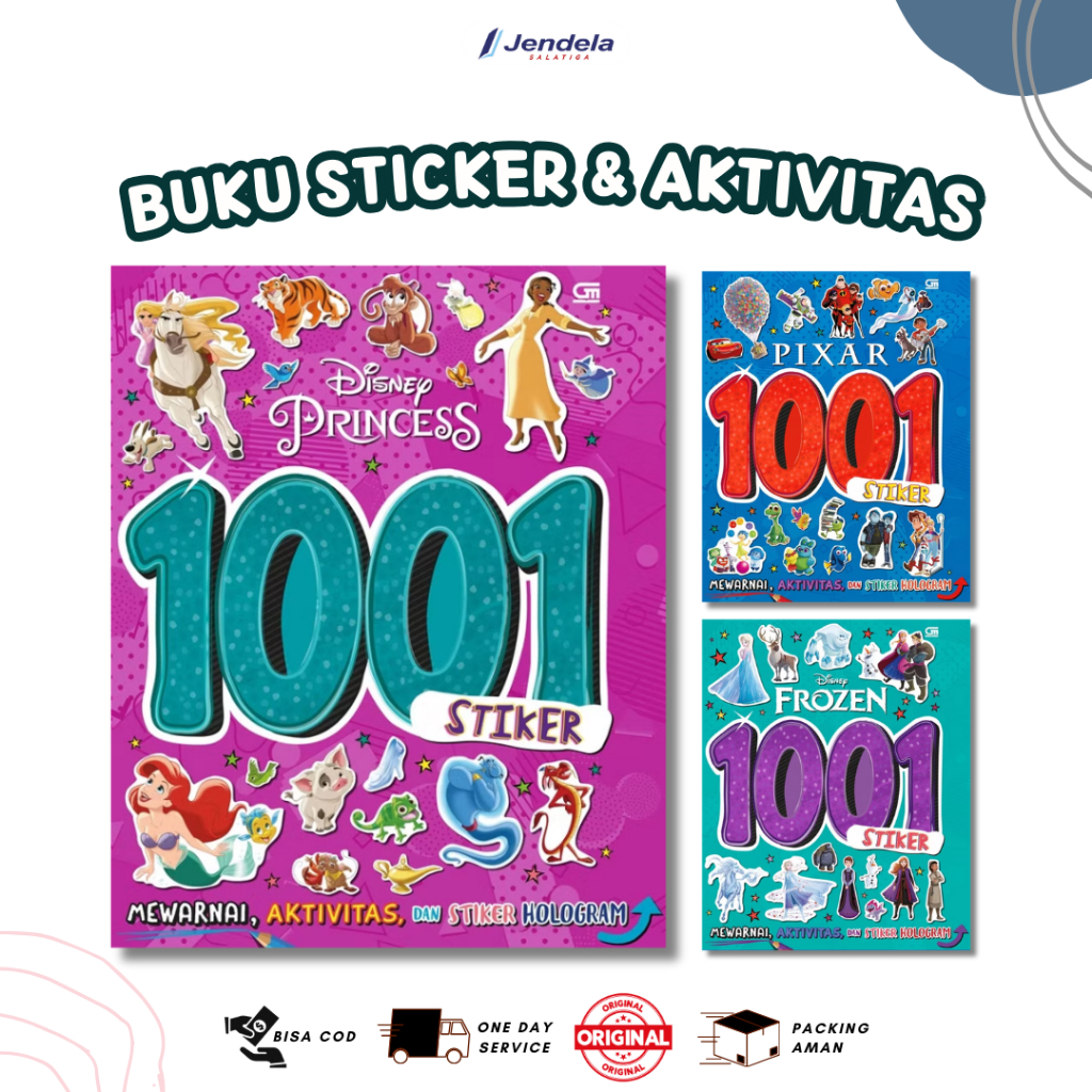 Sticker & Activity Book: Disney Pixar, Disney Princess, Frozen 1001 ...