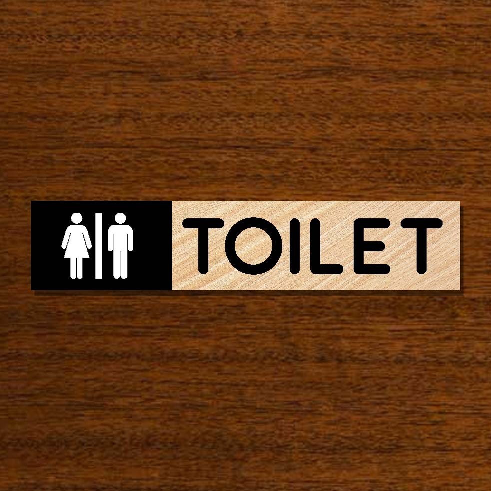 Toilet signboard MDF board measuring 30cm x 6cm | Shopee Malaysia