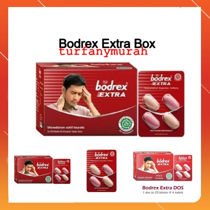 Bodrex Extra Box Contains 25 Blister Tablet Strips | Shopee Malaysia