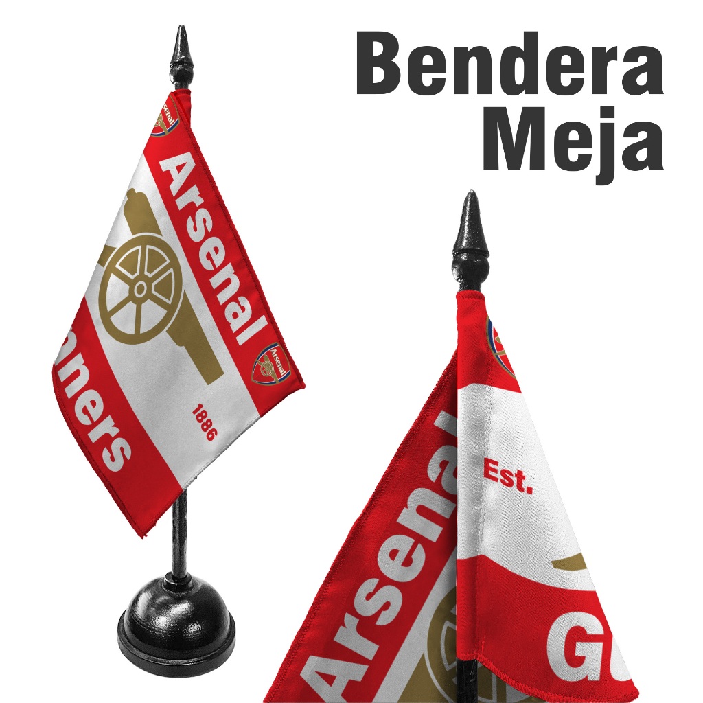 Arsenal Table Flag Table Decoration/, Football Club, Wood and Velvet ...