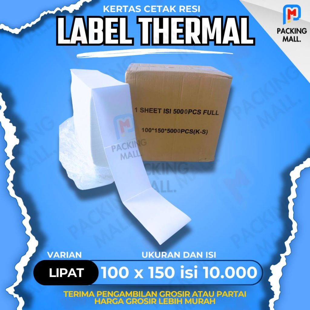 Thermal Paper 100x150 contains 10,000 / Receipt Paper / Thermal Printer ...