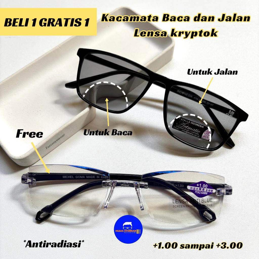 BUY 1 GET 1 FREE - Reading and Walking Glasses Kryptok Dimmer Lens ...