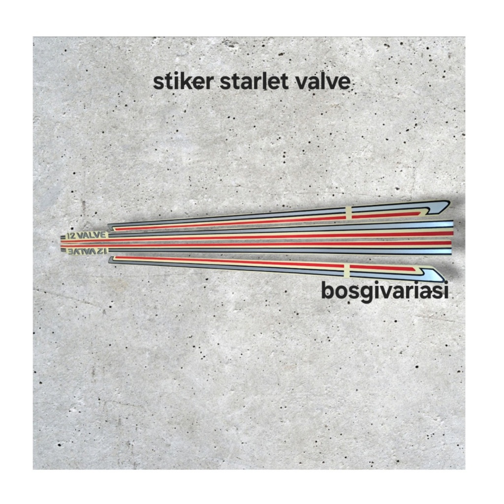 Toyota starlet valve 12 sticker / starlet vavle12 car body sticker ...