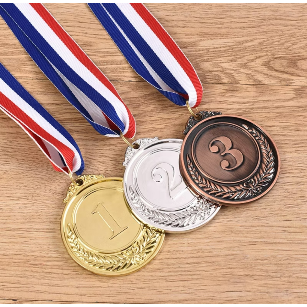 [New Item] Set of 3 pcs Champion Medals 1 Set of Gold Silver Bronze ...