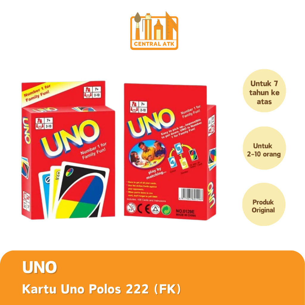 CHILDREN'S TOYS / PLAIN UNO CARDS 222 (FK) | Shopee Malaysia