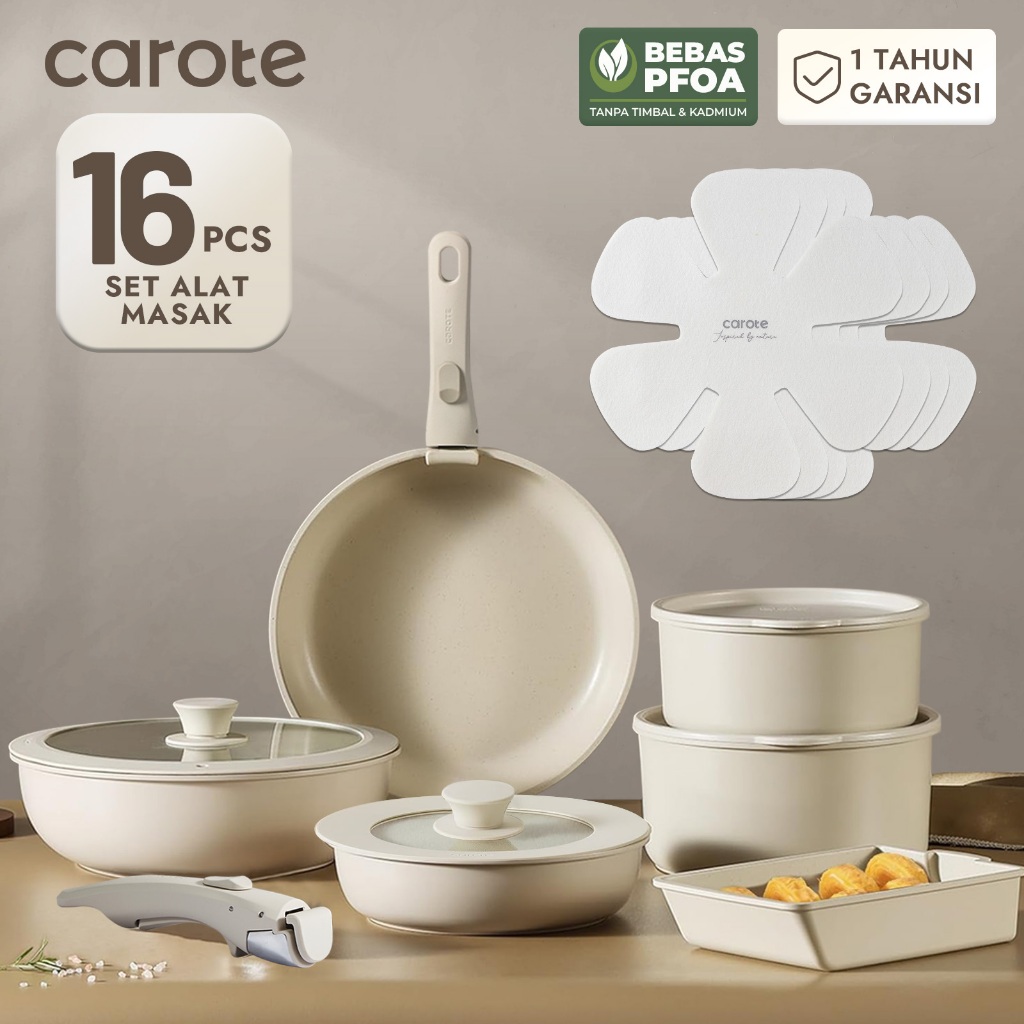 CAROTE Cooking Utensils Set 16 PCS With Removable Handle Easy to ...
