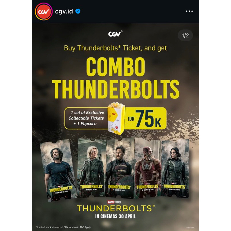 Collectible Ticket New Avengers Thunderbolts Official CGV | Shopee Malaysia