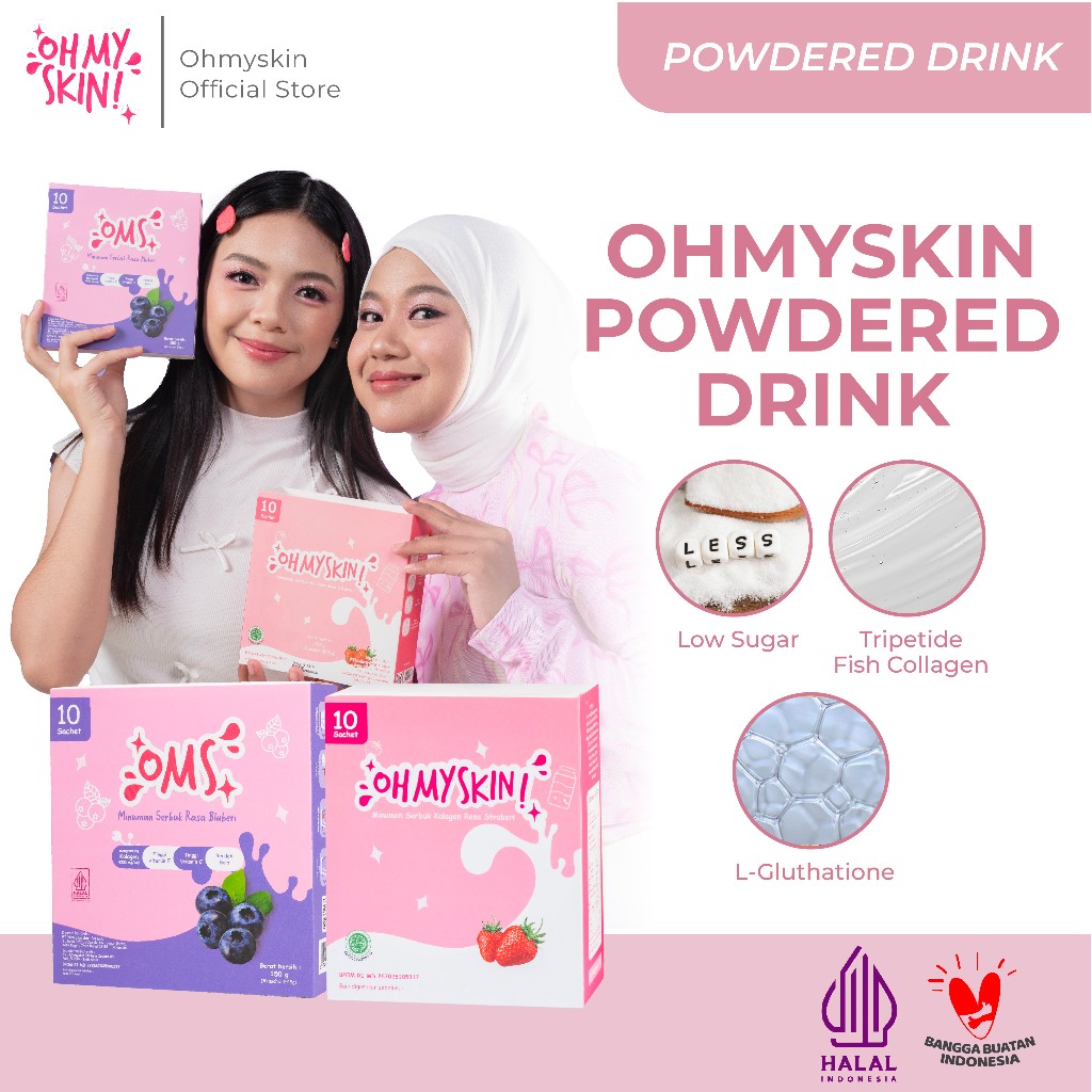 Oh My Skin! Powdered Drink with Collagen and L-Glutathione | Shopee ...