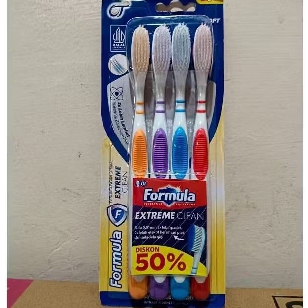 EXTREME CLEAN SOFT FORMULA TOOTHBRUSH 1 PACK OF 4 | Shopee Malaysia