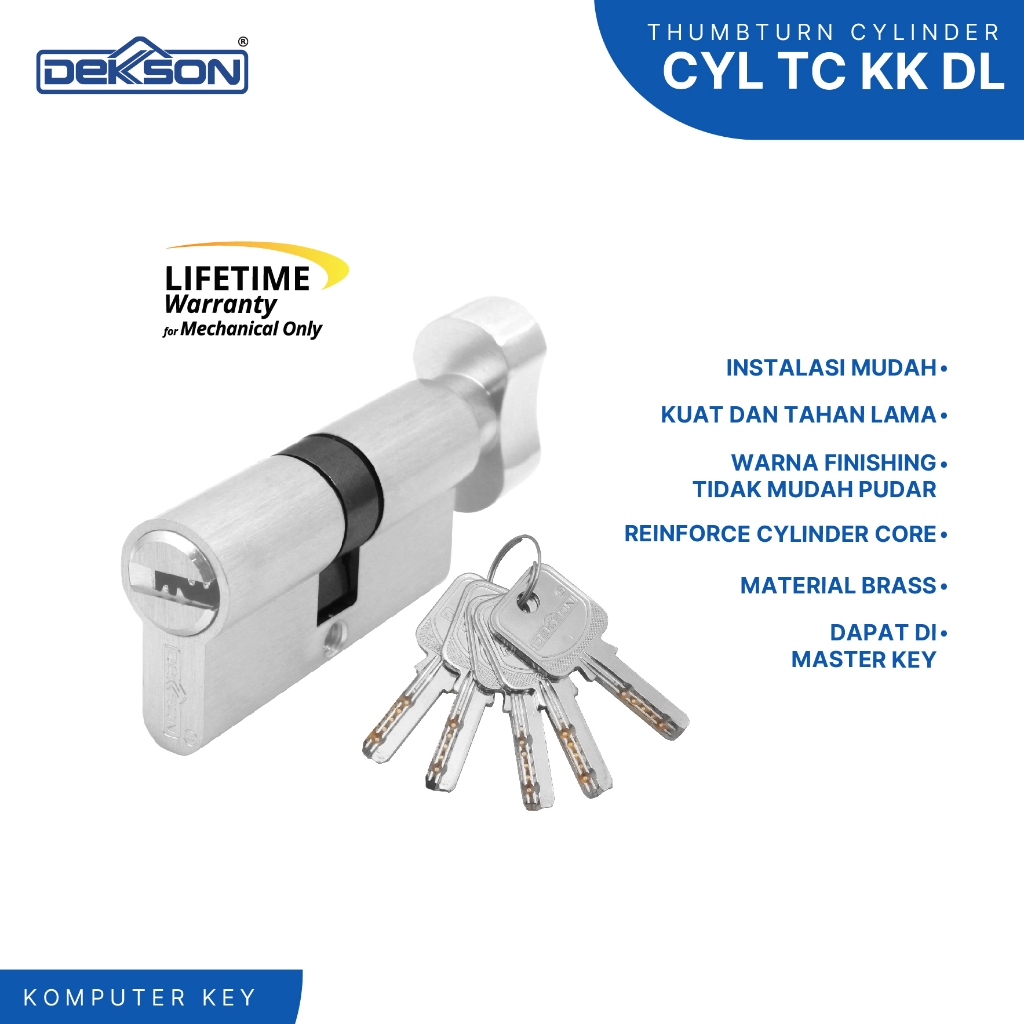 Dekkson Computer Knob Door Cylinder Key Cylinder Thumbturn Computer Cyl ...
