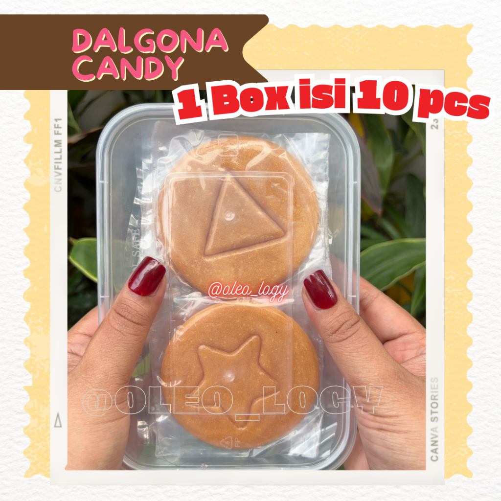 Dalgona candy squid game 1 box contains 10 pcs / Korean viral candy | Shopee Malaysia