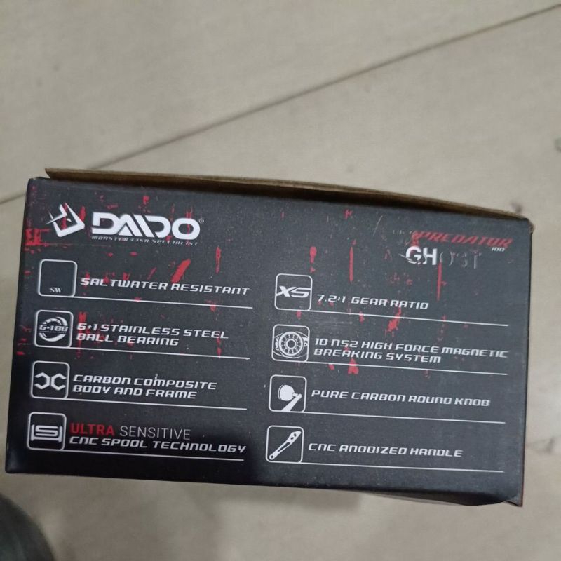 Reel daido king predator 300 L tyoe ghost series reel baitcasting type ...