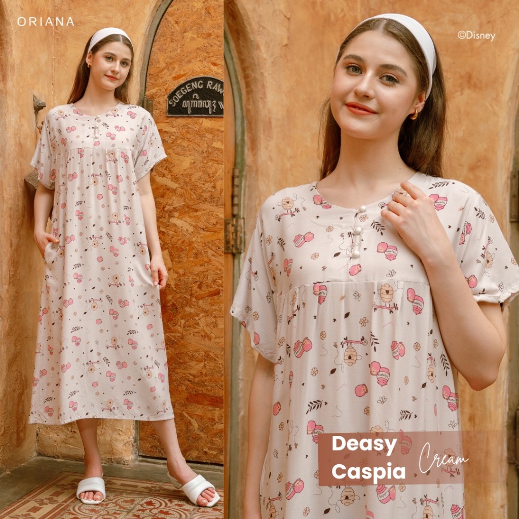 Oriana Dailywear Maxi Dress Daster Busui Deasy winnie the pooh Series ...