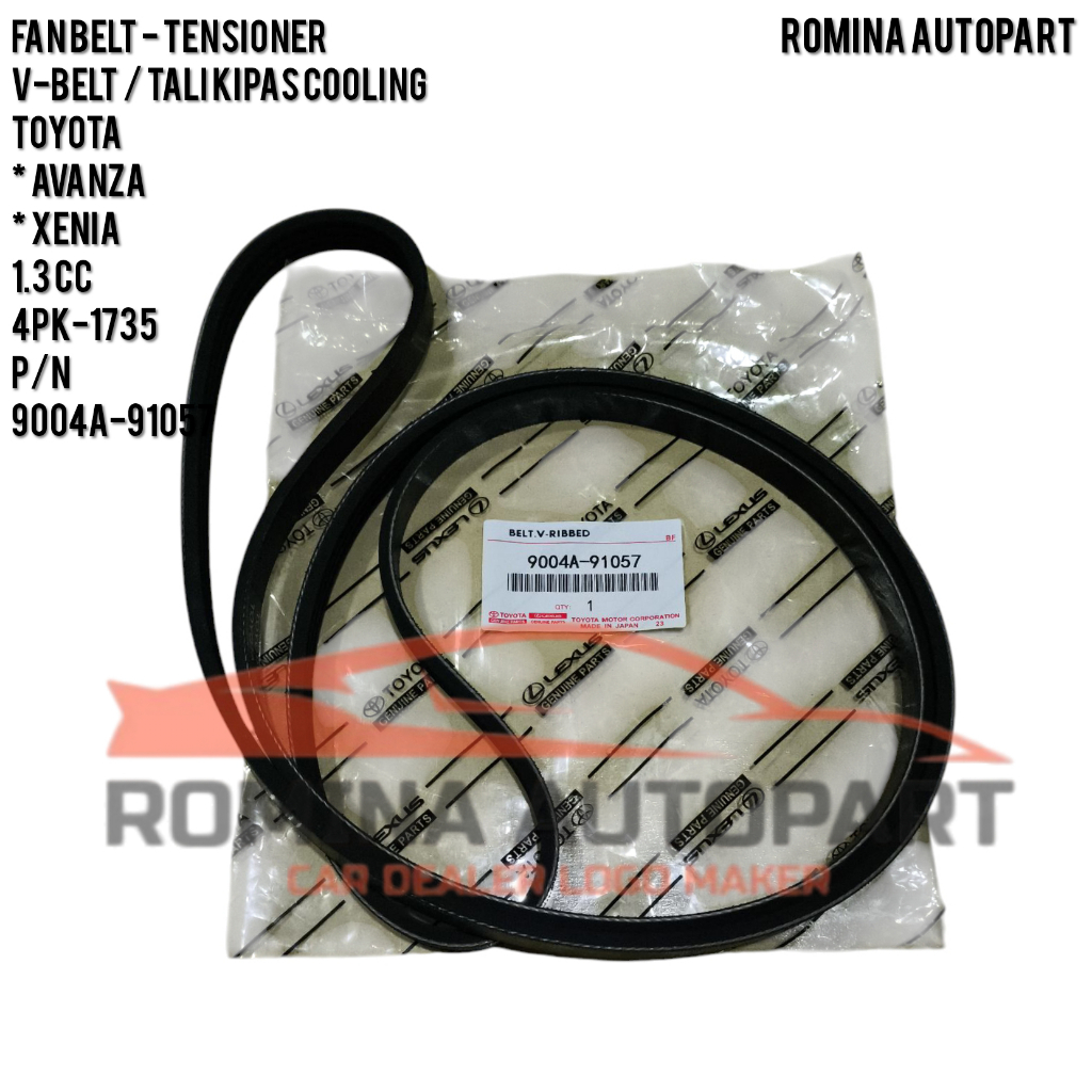 Fan Belt Ac Radiator V-Belt Toyota All New Avanza Xenia 1.3 4PK-1735 ...