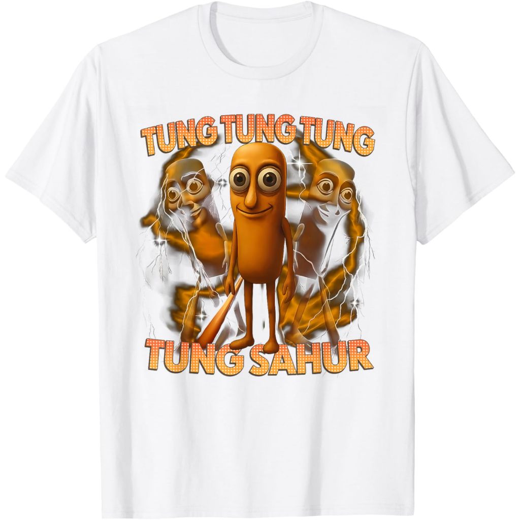 Children's T-Shirt Tung Tung Sahur Funny Baseball Bat Italian Brainrot ...