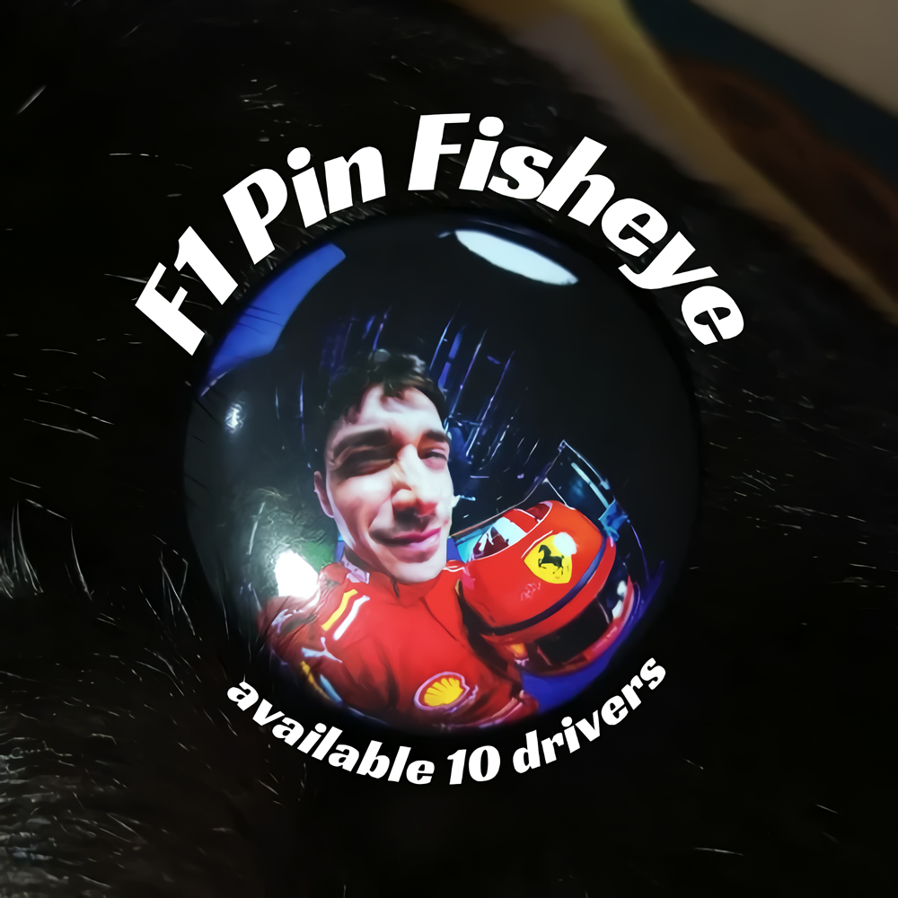 F1 Pin Button Fisheye 45mm Carlos Charles Mando Isack Ollie George Alex ...