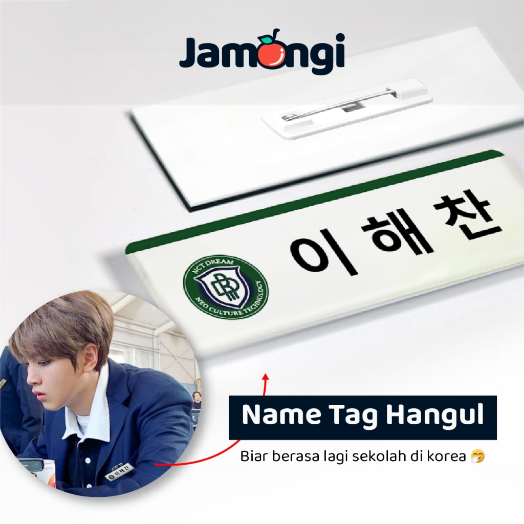 Jamongi Pin Name Tag Hangul Kpop Acrylic Name Label SHINee NCT Dream ...