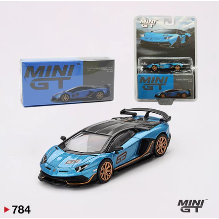 Mini GT 784 Lamborghini Aventador SVJ 63 Blu Aegir 1/64 (Box/Blister ...
