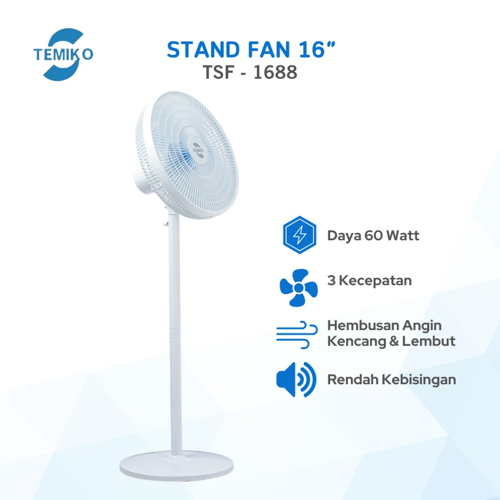 TEMIKO TSF-1688 Stand Fan | Shopee Malaysia