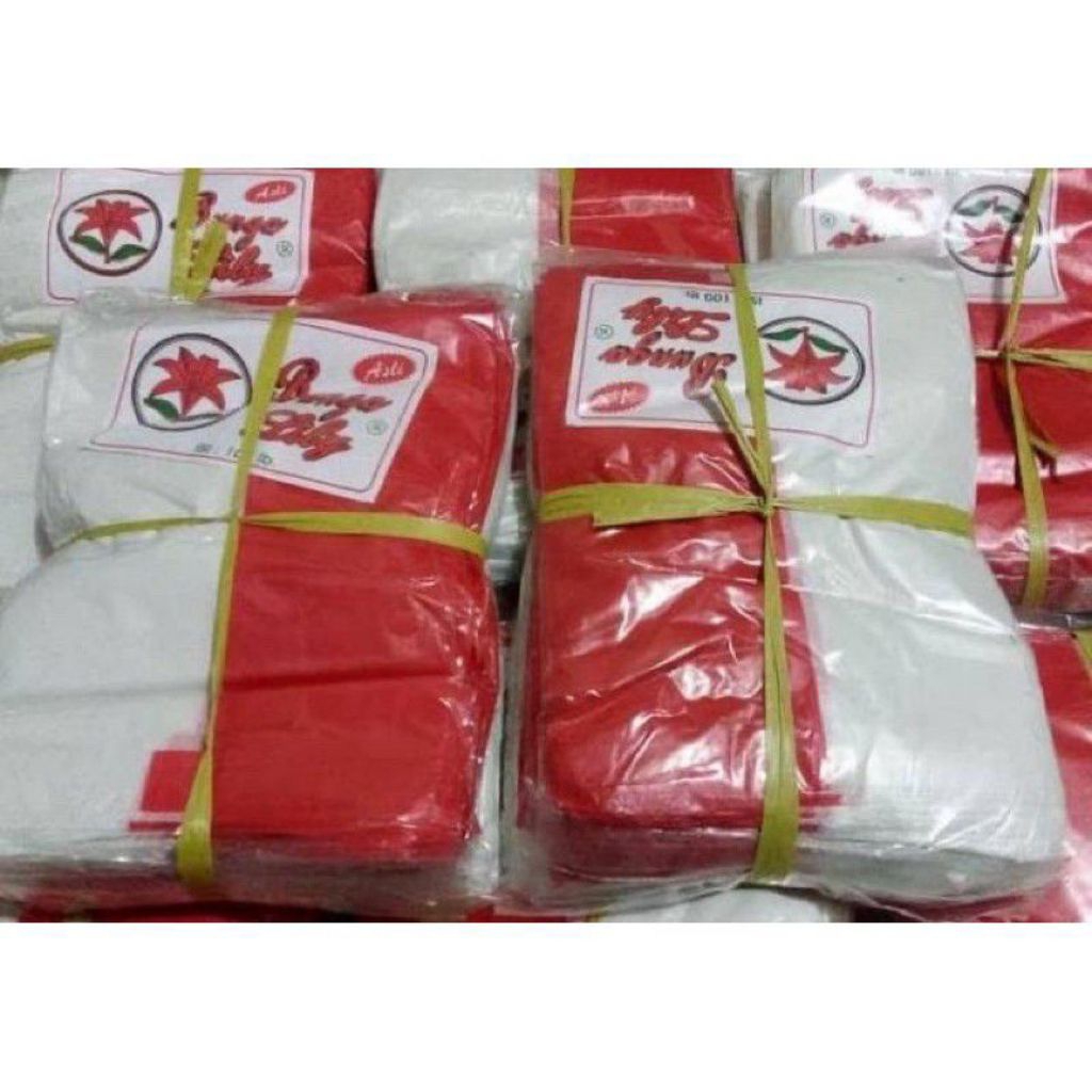 MERAH Red and White Plastic Flags Contains 1000 Pcs / 10 Pack of red ...