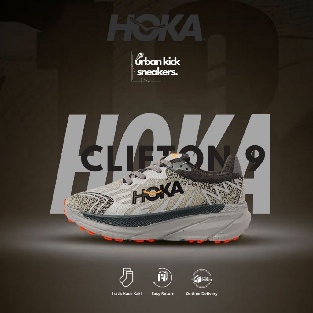 (URBANKS) Hoka Sports Shoes Outdoors Sports Footwear Running Shoes Grey ...