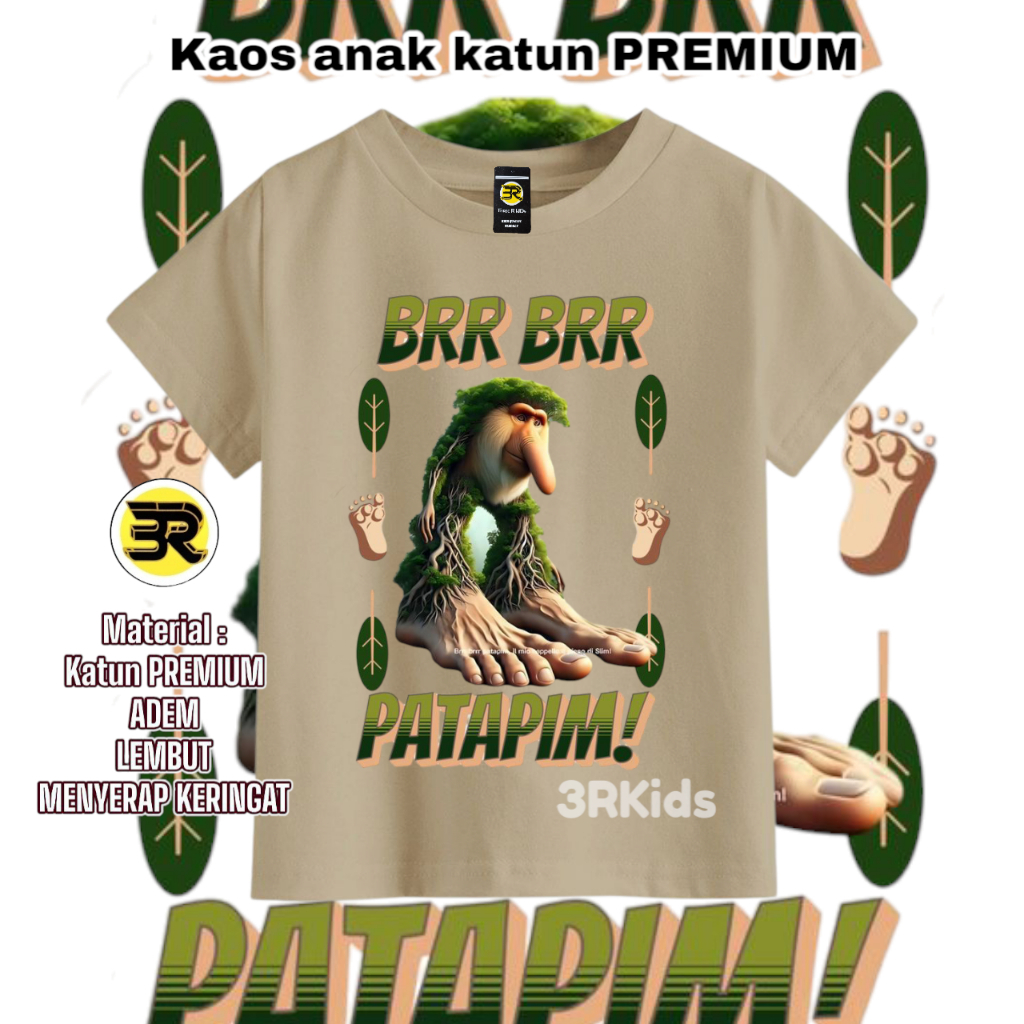 Anomali Brr Brr Patapim Children's T-shirts for Girls and Boys | Shopee ...