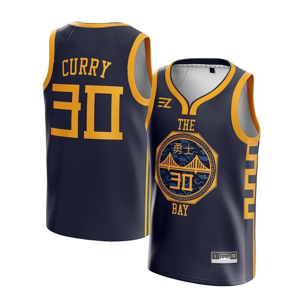 [ORIGINAL] Stephen Curry GSW Warriors 30 DONGKER THE BAY NAVY BLUE CITY ...