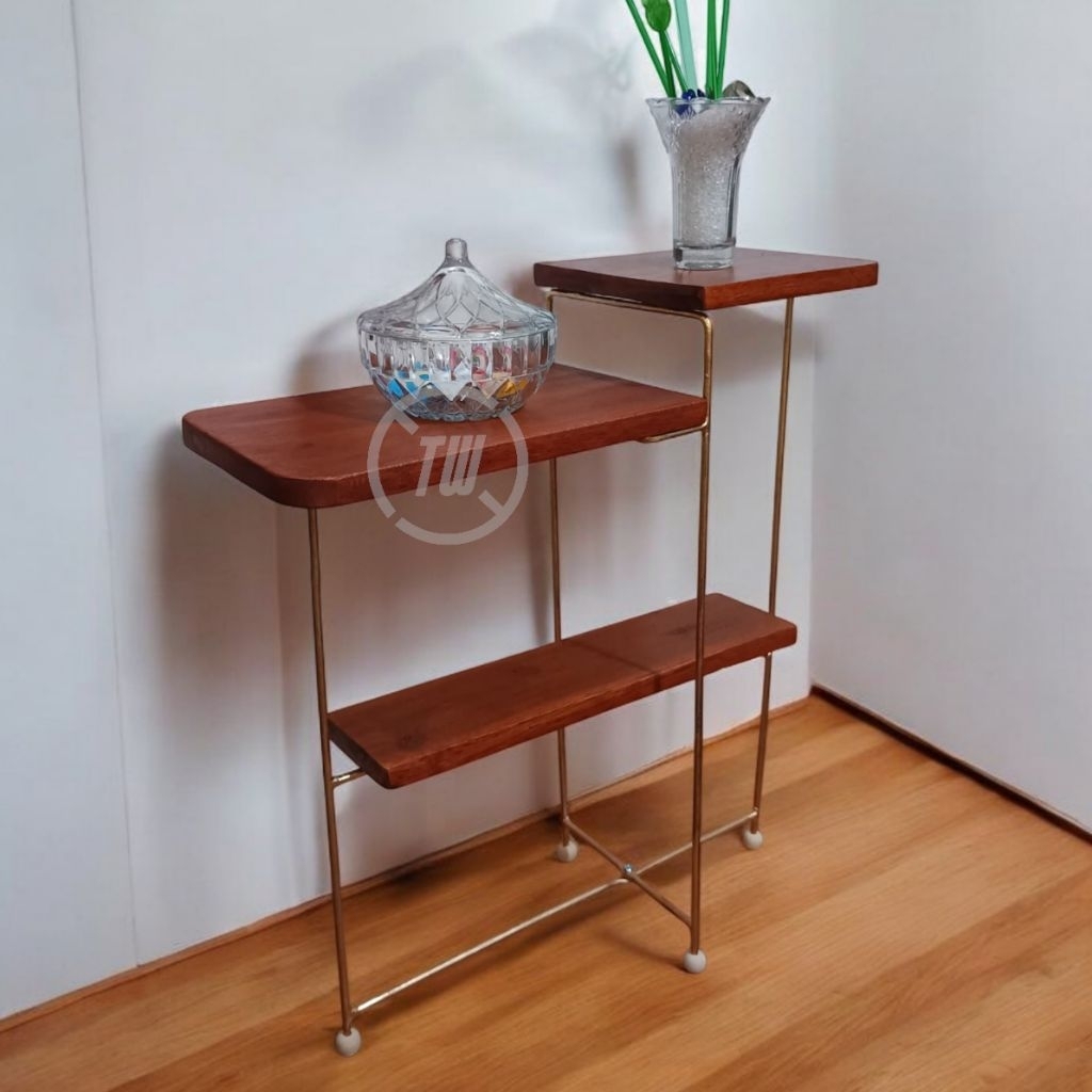 SOLID wood aesthetic 3-tier corner table | Shopee Malaysia