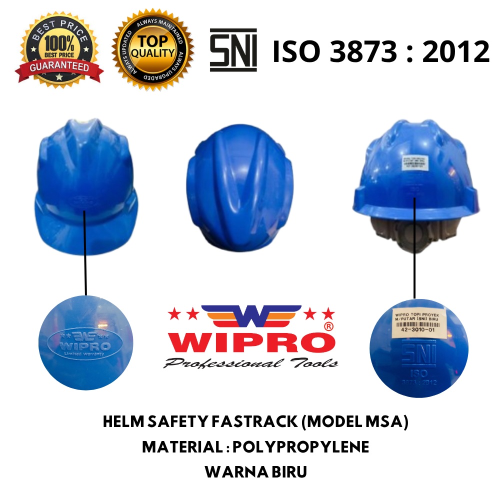 Blue SNI Fastrack Project Safety Helmet BLUE FASTRACK PROJECT SAFETY ...