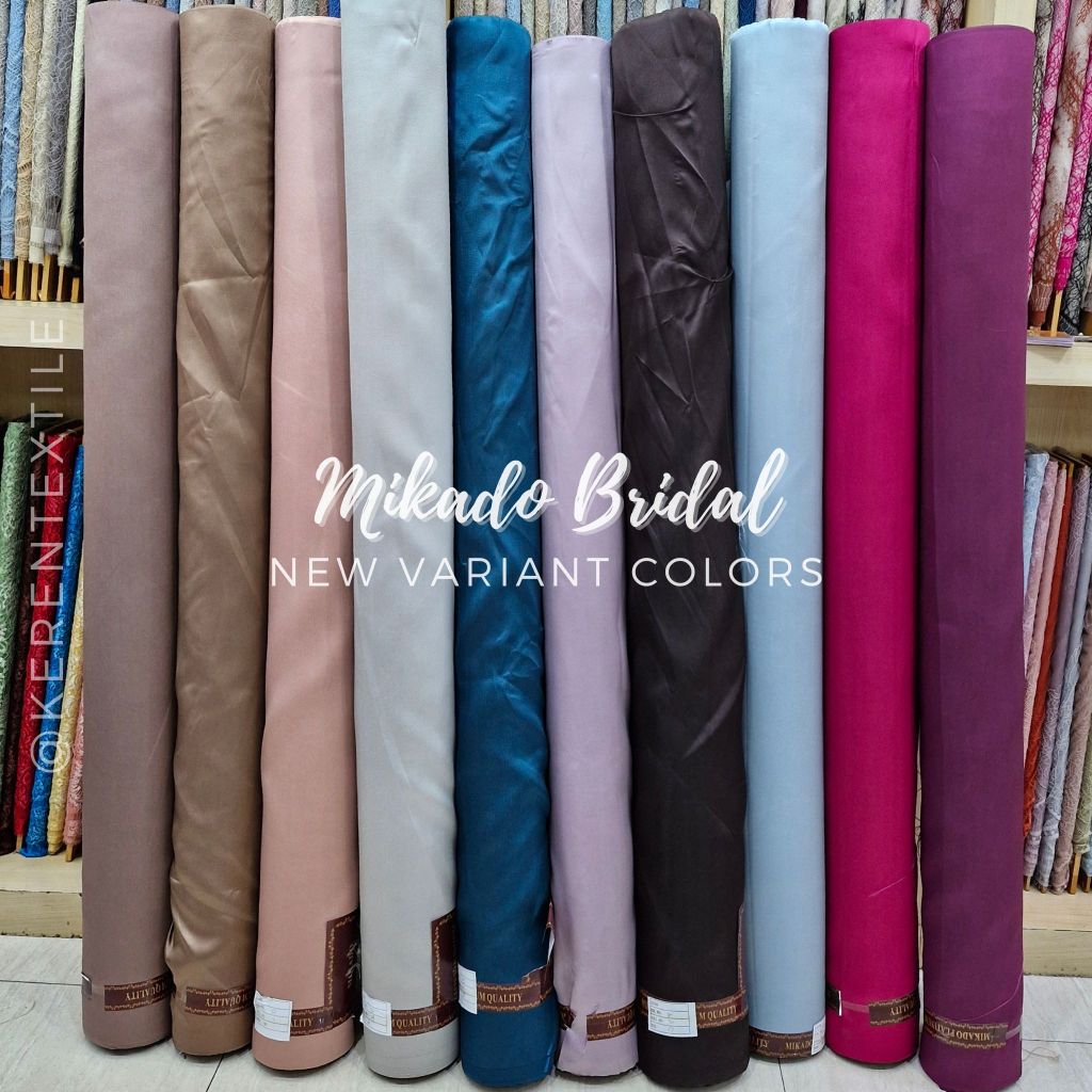 NEW COLORS!! BRIDAL MIKADO/POLOS MIKADO/MIKADO FABRIC | Shopee Malaysia