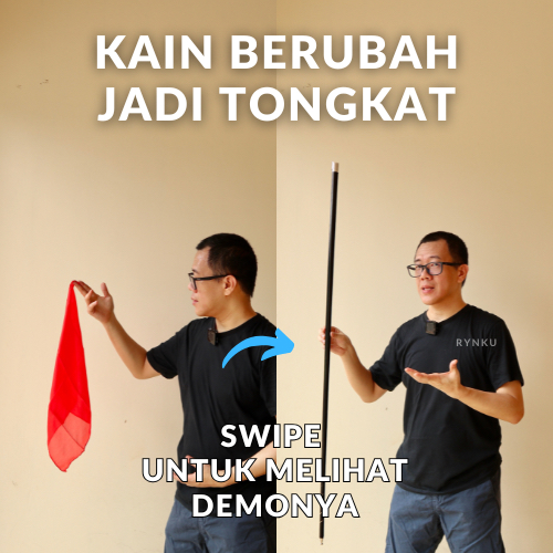 Appearing Cane Metal Magic Trick - Fabric Transforms into a Stick 110 ...